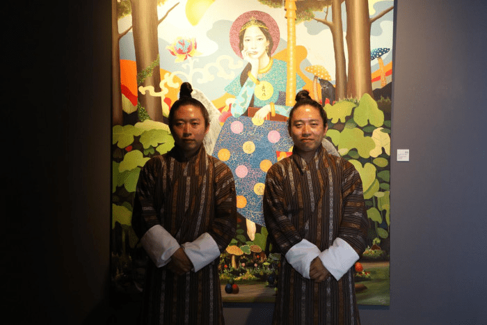 Indian Influence Illuminates "Bliss" Art Exhibition by Bhutanese Twin ...